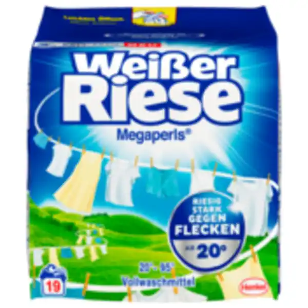 Weißer Riese Megaperls Vollwaschmittel von Nahkauf für 3,59 € ansehen!